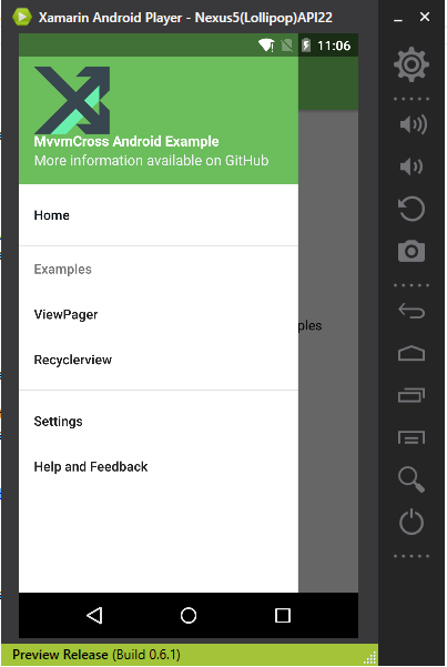 MvvmCross Beta5 & SidePanel Navigation Sample - www.jammer.biz